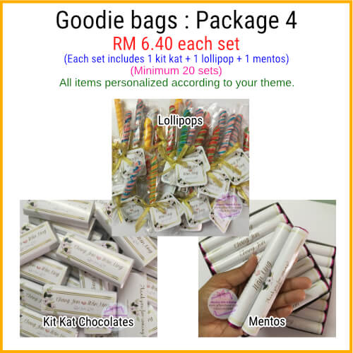Personalized Goodie Bag Packages - Dicesry Gift and Favor Malaysia