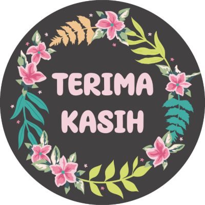 Readymade Stickers – Terima Kasih - Dicesry Gift and Favor Malaysia