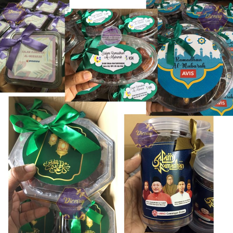 Kurma in Plastic Containers - Dicesry Gift and Favor Malaysia